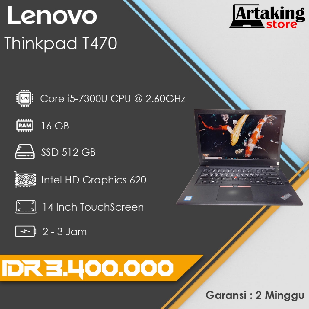 Jual Lenovo ThinkPad T470 TouchScreen - RAM 16 GB | Shopee Indonesia