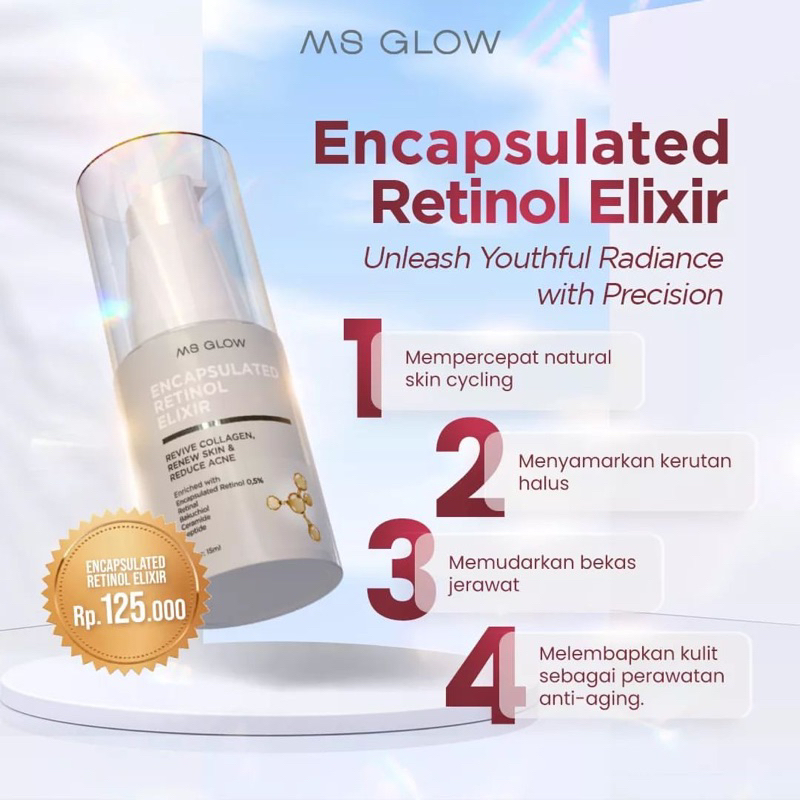 Jual RETINOL MS GLOW / ENCAPSULATED RETINOL ELIXIR BPOM | Shopee Indonesia
