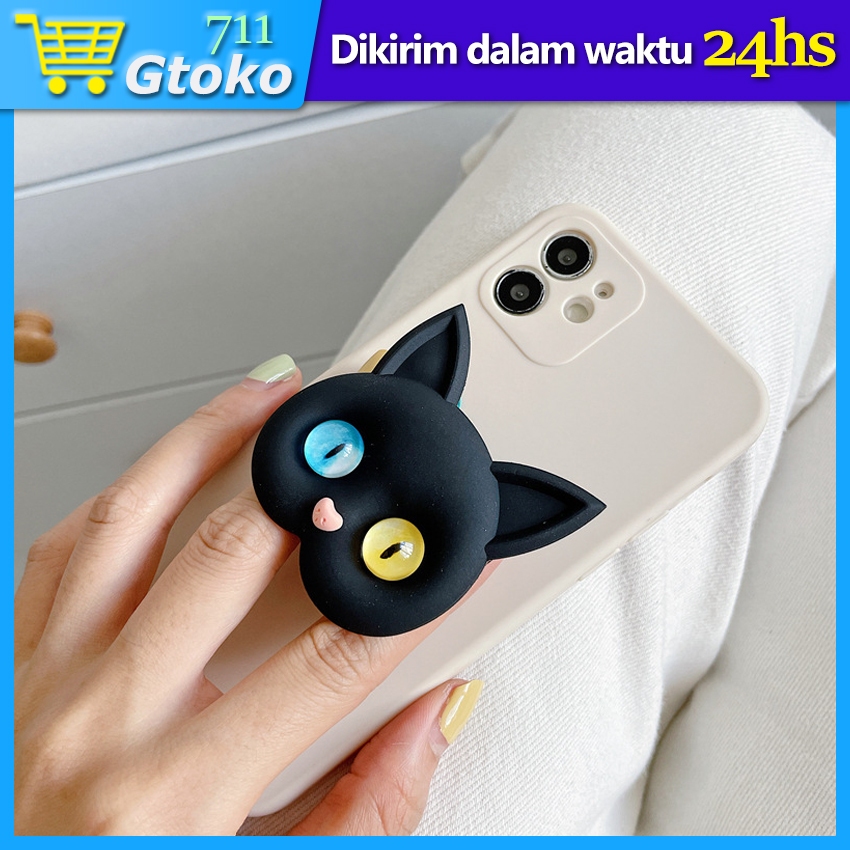 Jual Pop Socket Griptok Phone Holder Stand Kucing Lucu 3D Cartoon ...