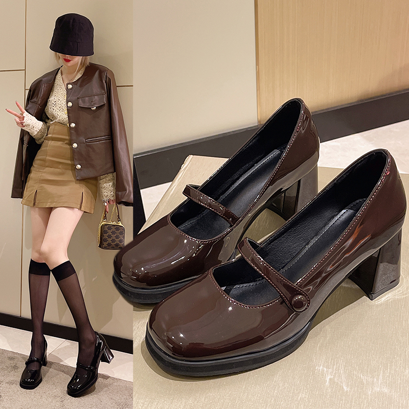 Jual Sepatu Hak Tahu Tinggi 7cm High Chunky Heels Wanita Perempuan ...