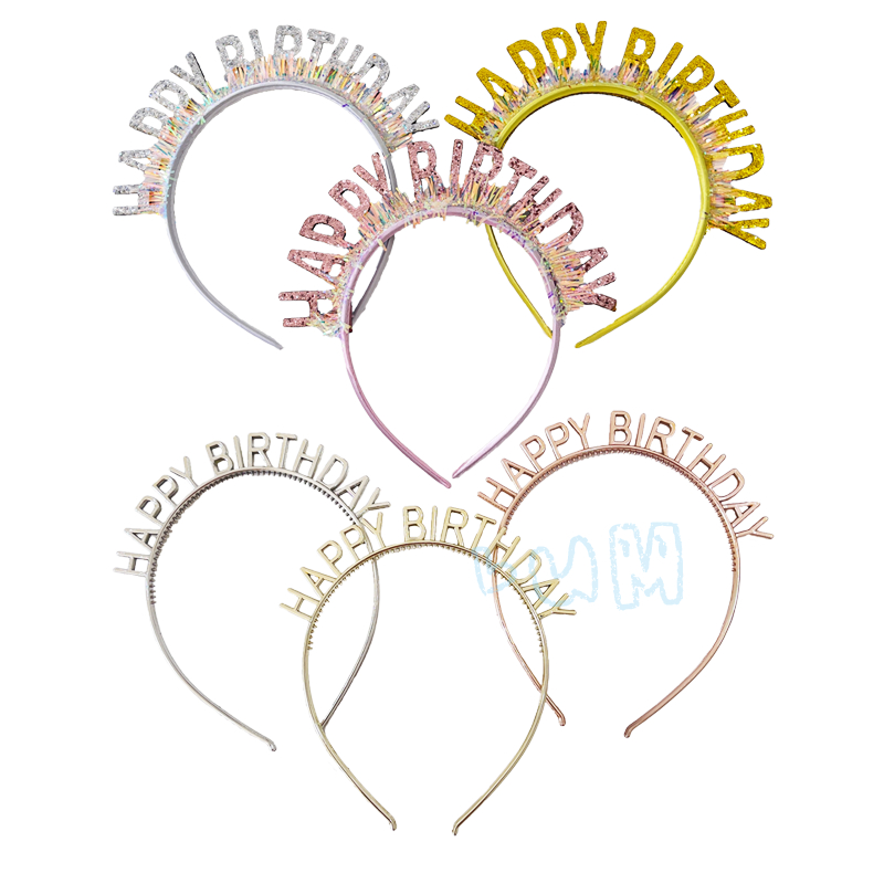 Jual Bando Ulang Tahun Happy Birthday Rumbai BASIC-GLITTER Premium ...
