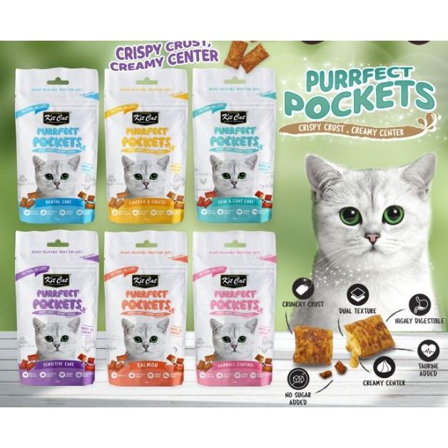 Jual Kit Cat Purrfect Pockets 60GR Snack Kucing Cemilan Jajanan Makanan ...