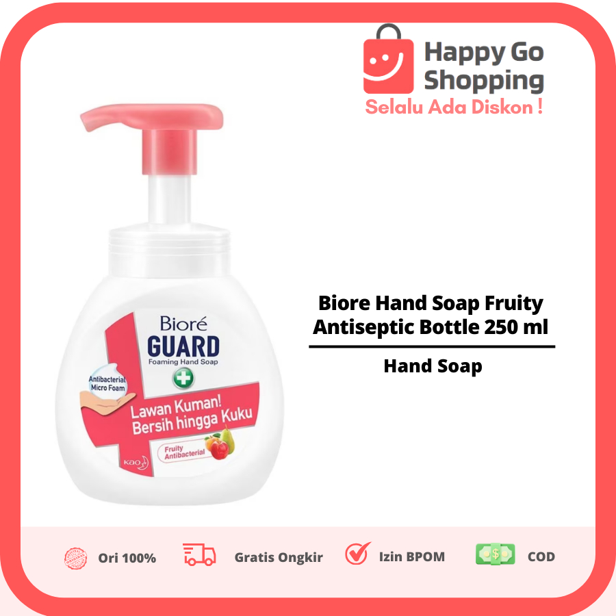 Jual Biore Hand Soap Fruity Antiseptic Bottle 250 ml | Shopee Indonesia