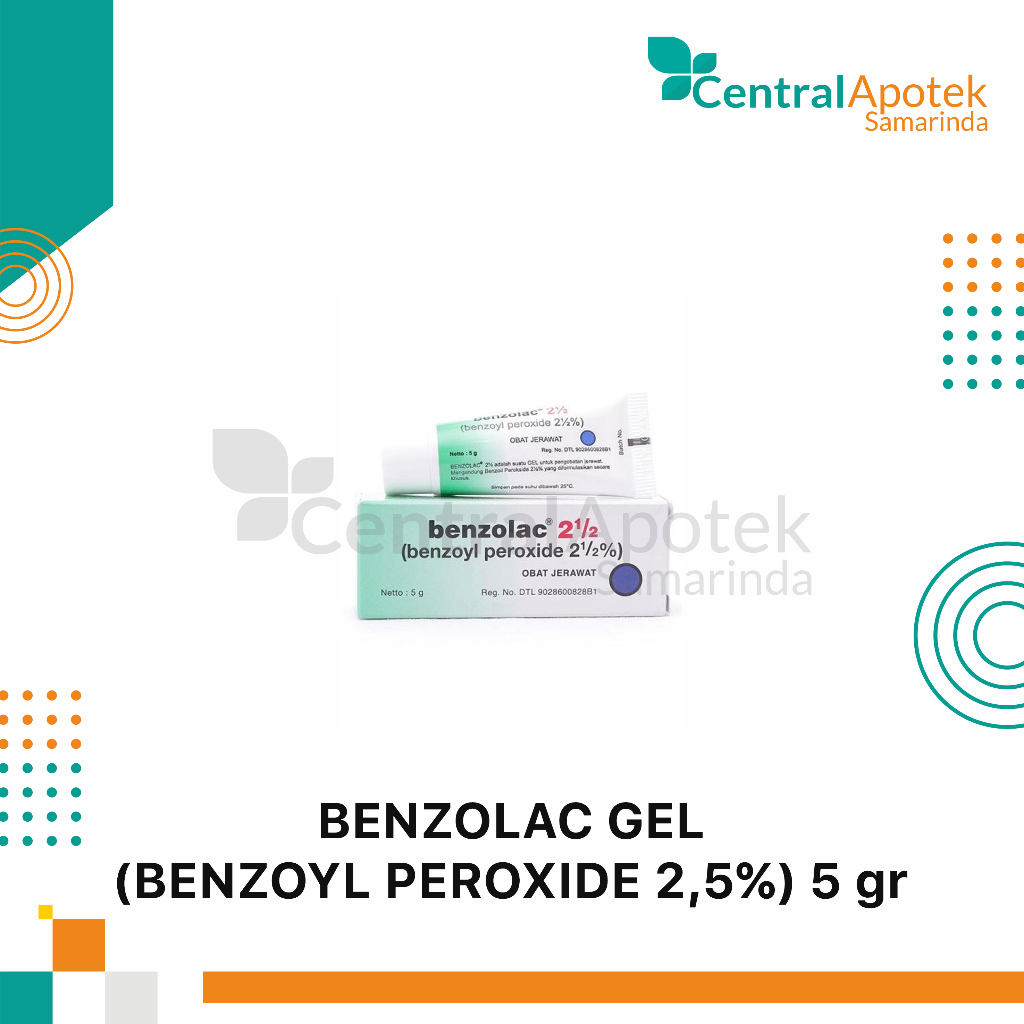 Jual Benzolac Gel (Benzoyl Peroxide 2,5_) 5 g / Tube / Gel Untuk ...