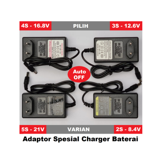 Jual Adaptor Spesial Battery Charger 18650 Arus Cas 2A baterai 2S 3S 4S ...