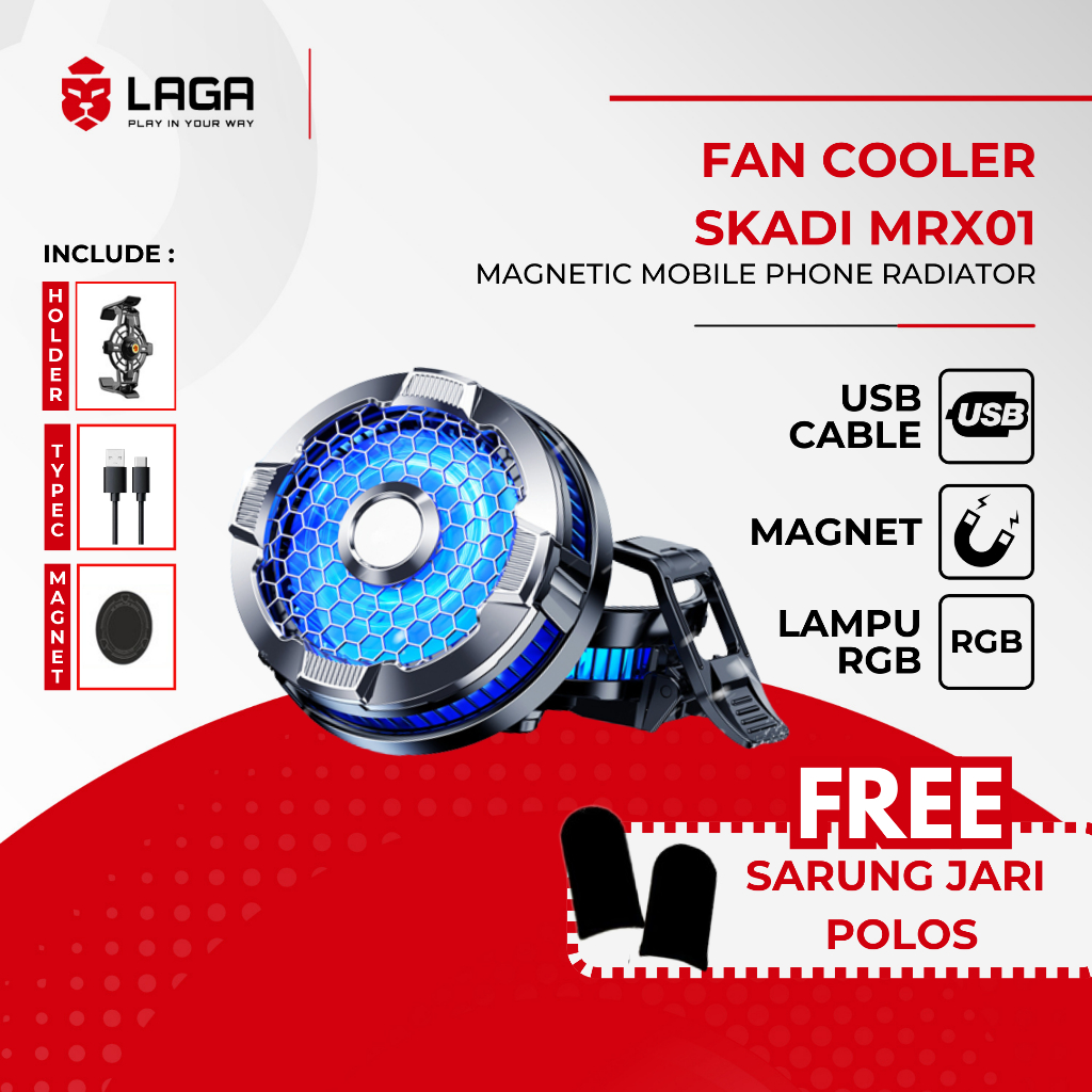 Jual (FREE ITEM) LAGA Fancooler SKADI MRX01 Magnetic RGB Fan Cooler ...
