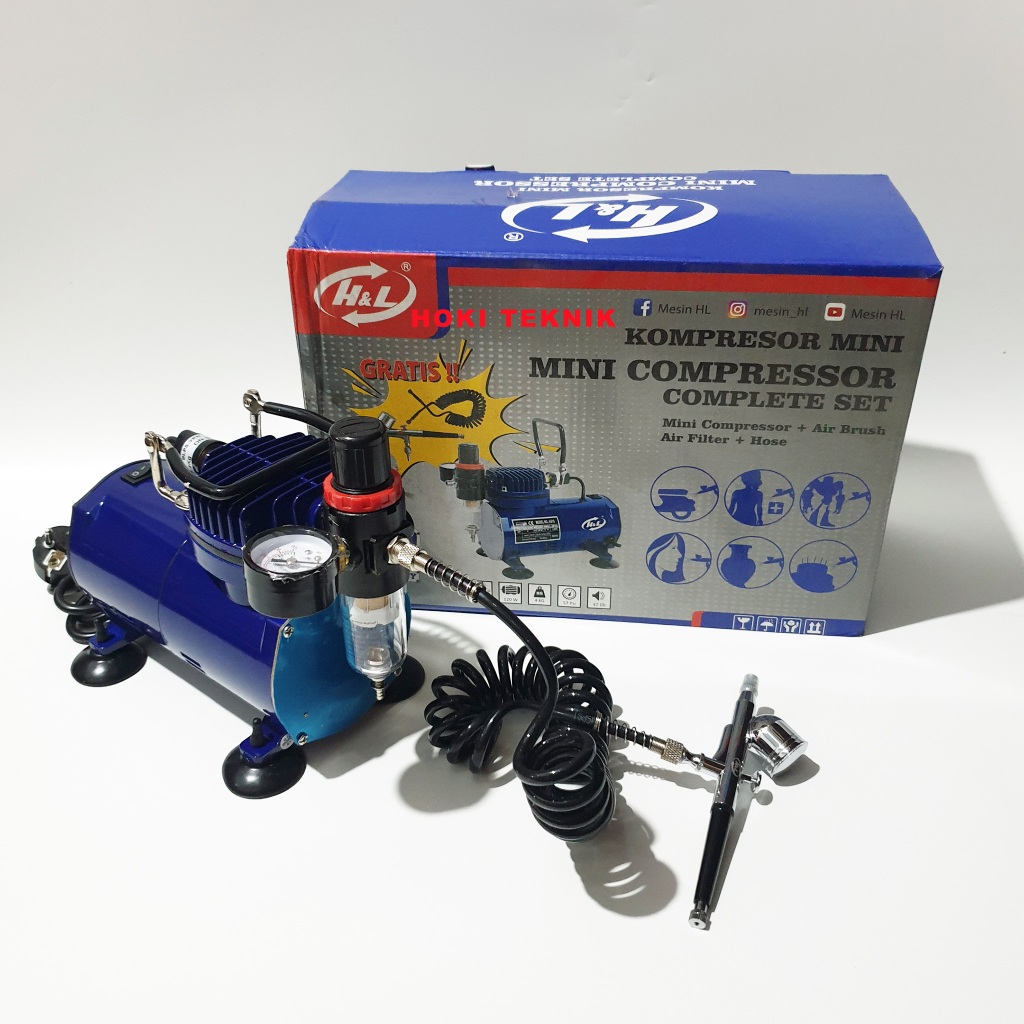 Jual Kompresor Airbrush Mini H&L Set | Shopee Indonesia