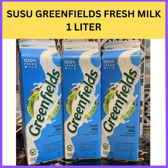 Jual SUSU GREENFIELDS FRESH MILK 1L / SUSU / FRESHMILK / SUSU SEGAR ...