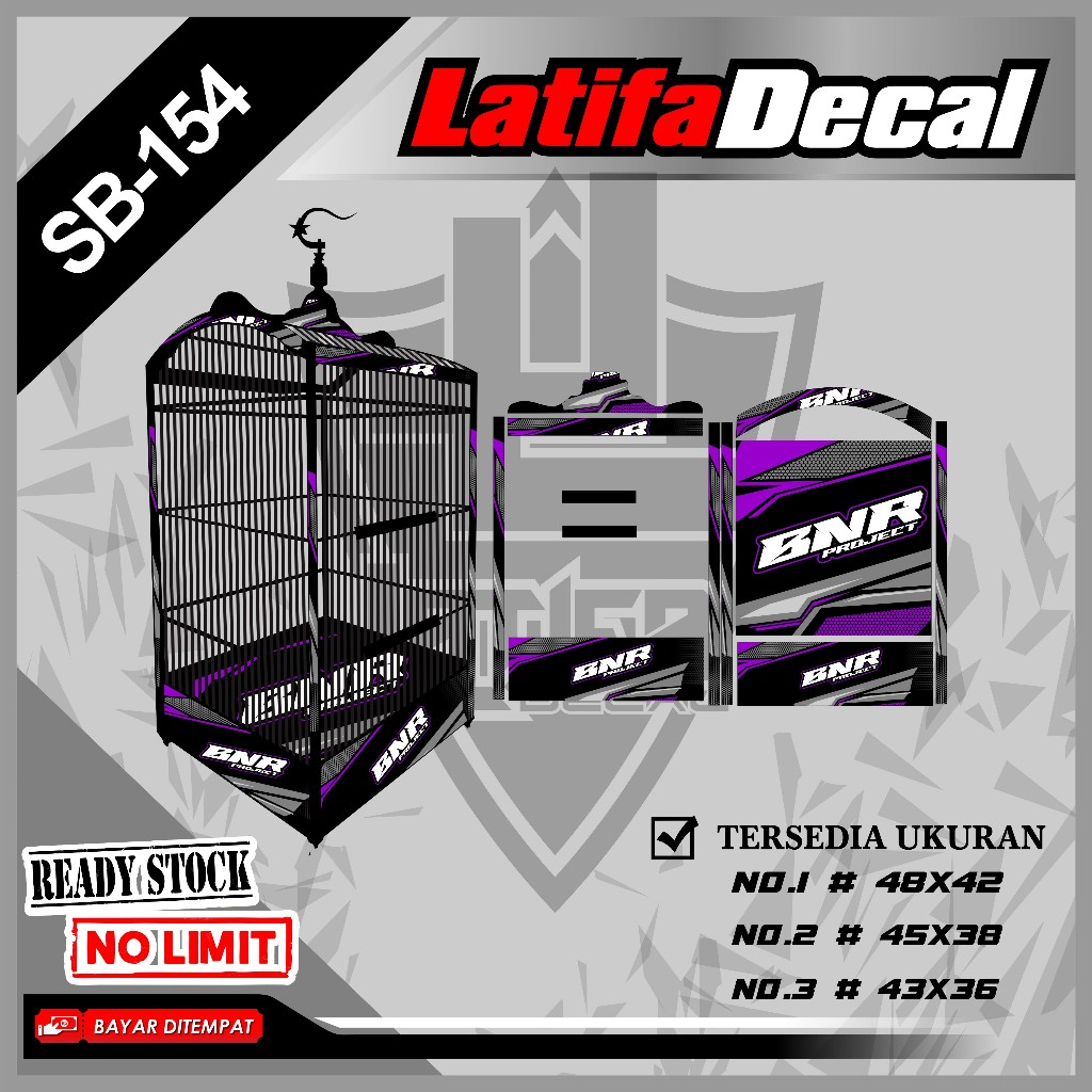 Jual Decal Full Laminasi Stiker Variasi Sangkar Murai Variasi BNR ...