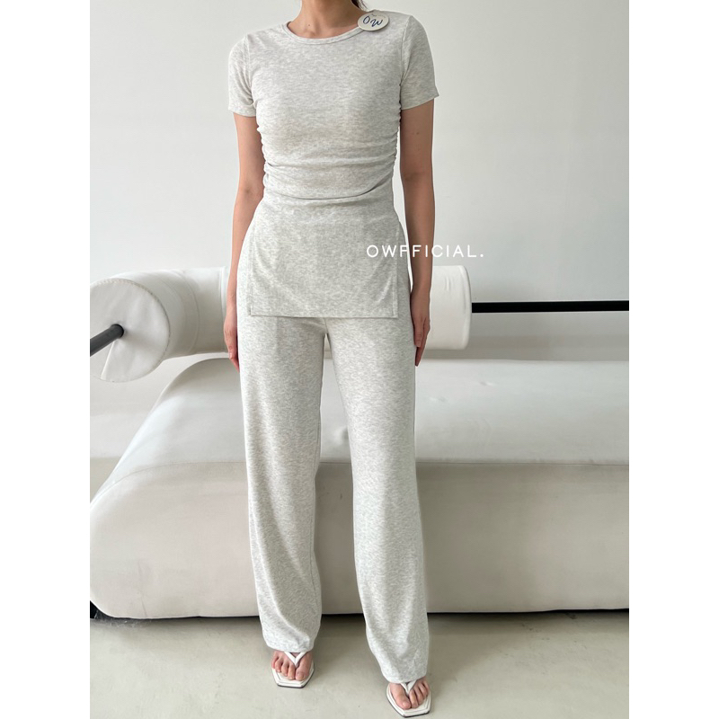 Jual ADRIA KNIT SET | Setelan Raiut Wanita Oneset Knit Set Atasan Top Basic Celana Panjang ...