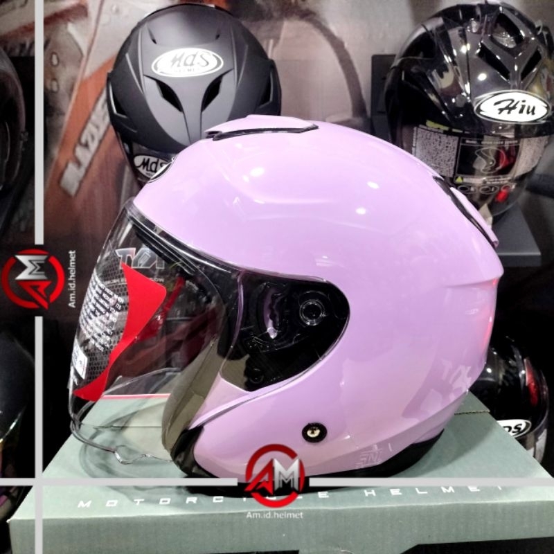 Jual HELM KYT KYOTO R SOLID LAVENDER HALF FACE KYT HELM KYOTO POLOS ...