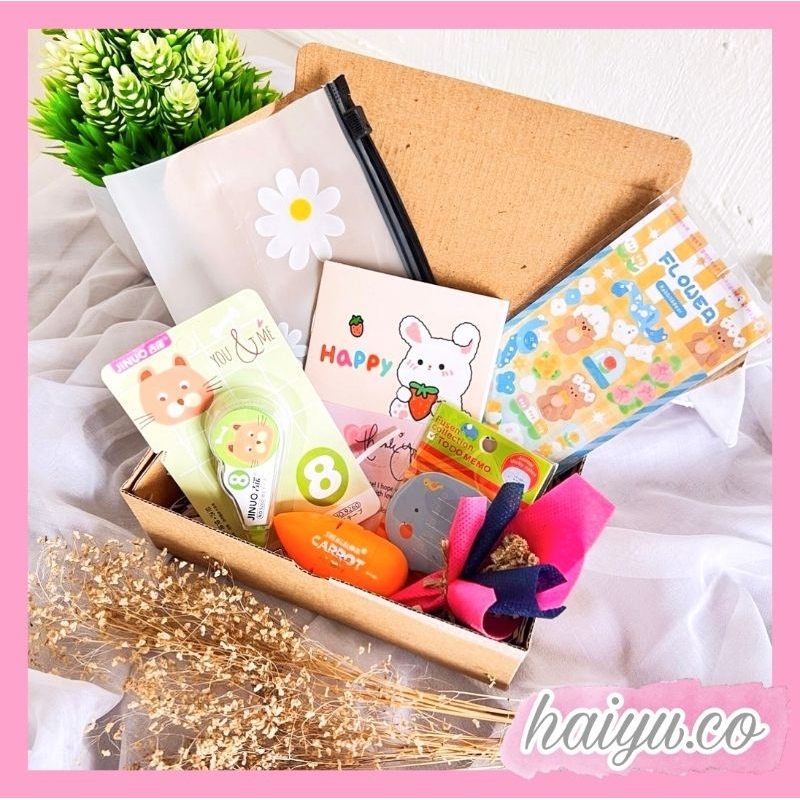 Jual [READY] Set Gift Box Mini Stationary Hampers Alat Tulis Minimalis ...