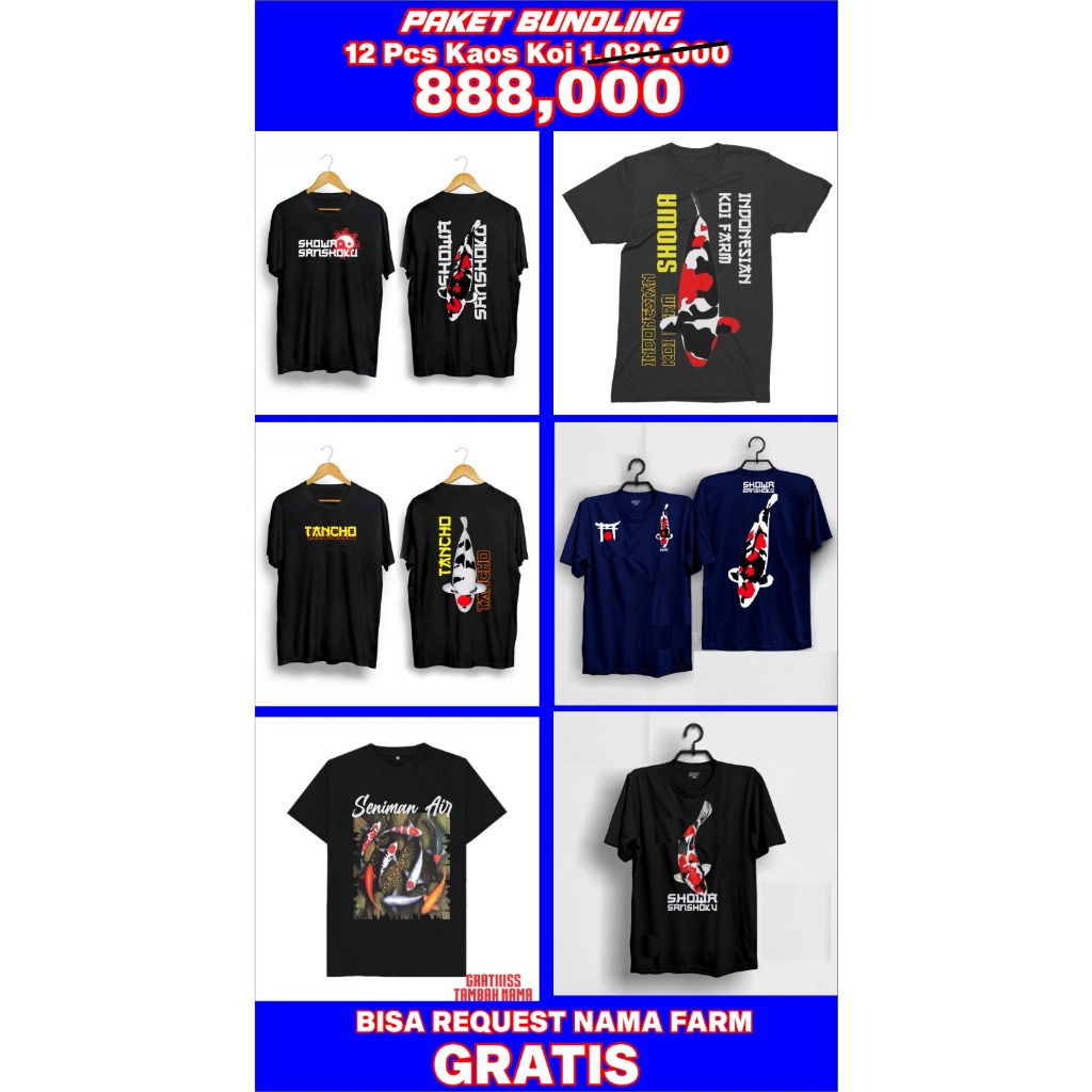 Jual KAOS KOI PAKET ISI 12 PCS | Shopee Indonesia Jual KAOS KOI PAKET ISI 12 PCS | Shopee Indonesia