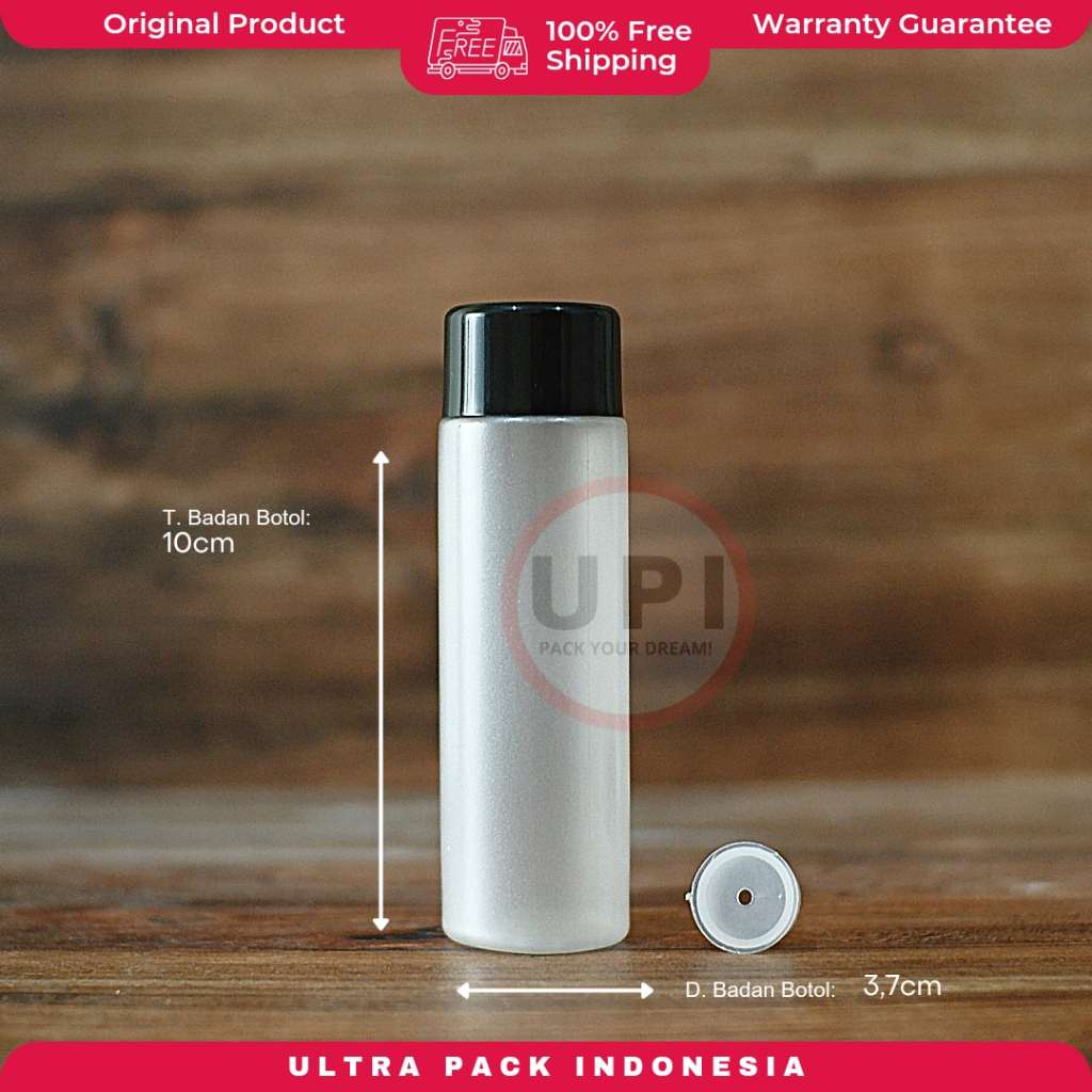 Jual KEMASAN BOTOL TONER SKINCARE - BOTOL PET CM 100ML FROSTED + TUTUP ...