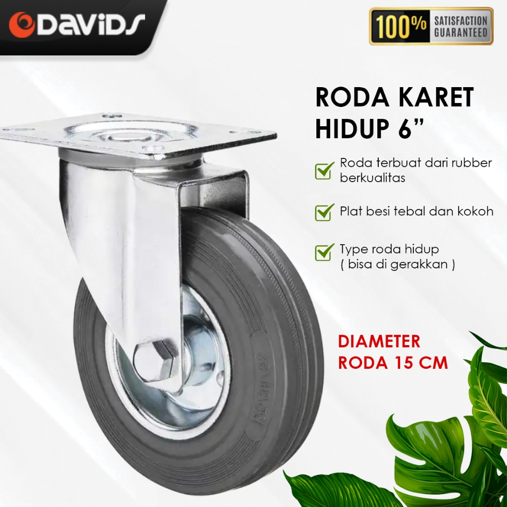 Jual Roda Troli Gerobak Etalase Karet Ban Lemari 6 Inch Hidup | Shopee ...