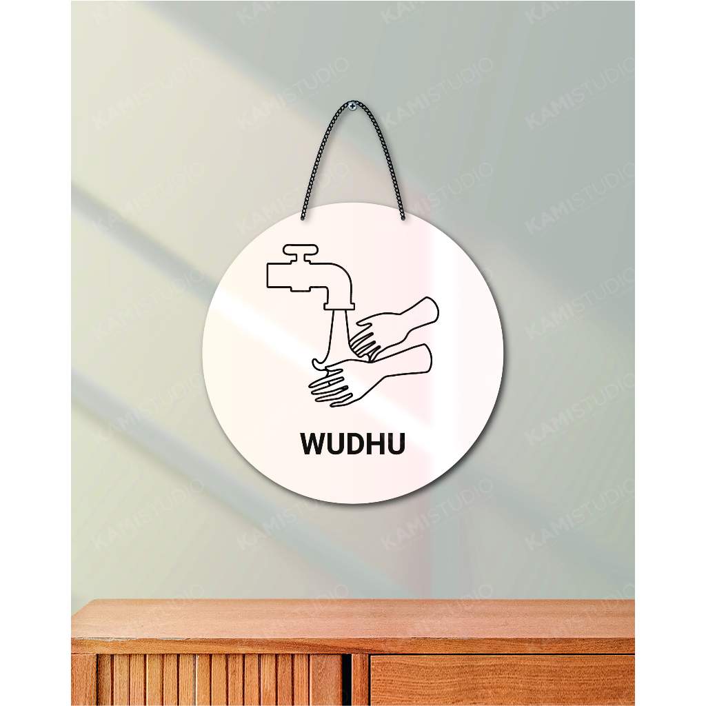 Jual TULISAN TEMPAT WUDHU 20X20 CM GANTUNG/ SIGN GANTUNG TEMPAT WUDHU ...