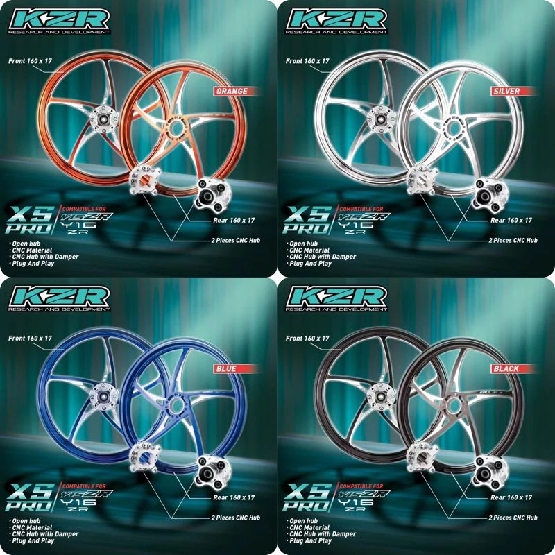Jual VELG KZR X5 PRO OPEN HUB Y15 ATAU MX KING MALAYSIA | Shopee Indonesia