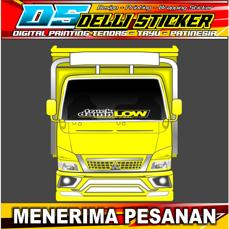Jual Stiker Cut Nyala Ukuran 100x12cm Variasi Kaca Truk Tulisan Truk ...