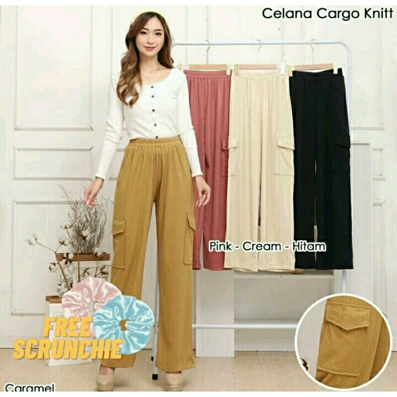 Jual KULOT CARGO KNIT HORNET PREMIUM// KULOT PANTS KNIT HORNET TERBARU ...