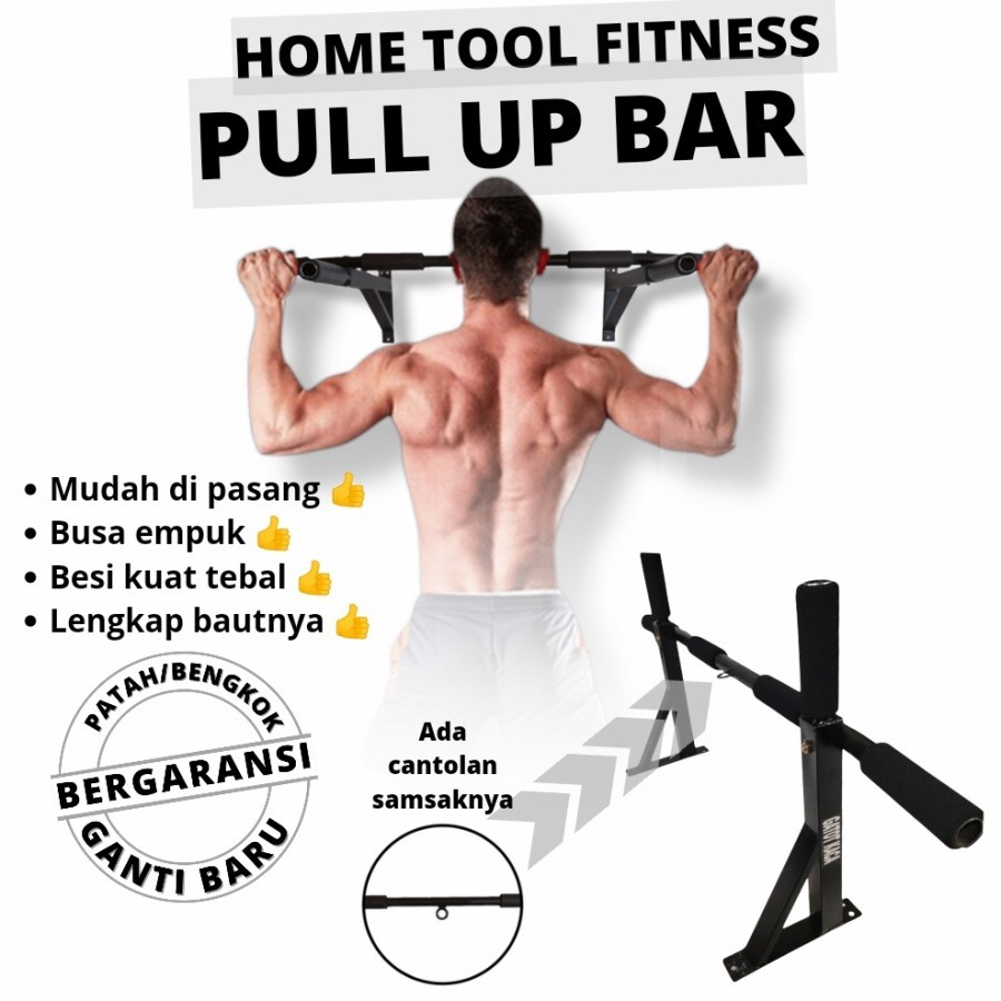 Jual Alat Fitness Pull Up Bar Jumbo Max Beban 250 Muscle Chin Up Gym ...