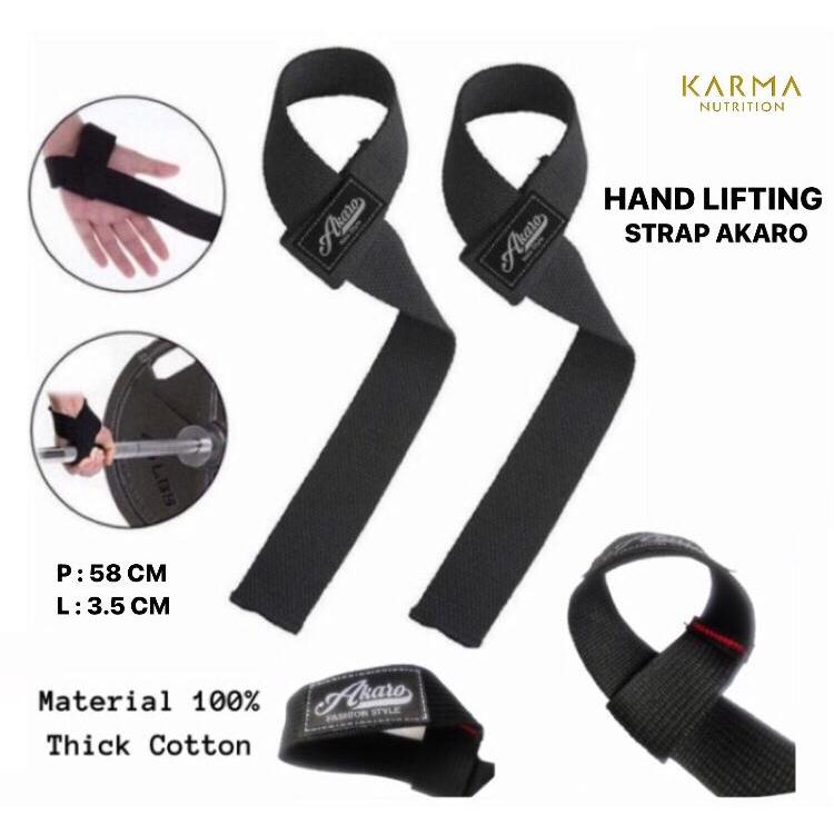 Jual STRAP GYM HAND GRIP HAND LIFTING STRAP AKARO COKLAT-HITAM | Shopee ...