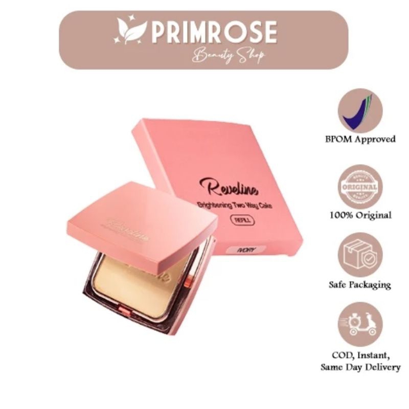 Jual REVELINE Brightening Two Way Cake Makeup Bedak Padat: Ivory ...