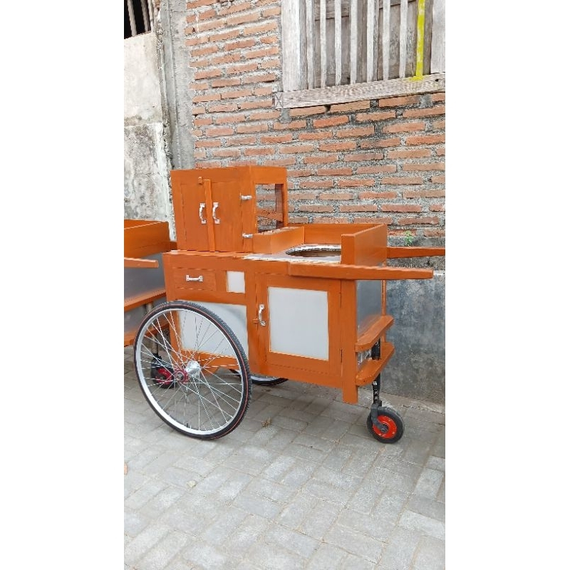 Jual Gerobak cilok roda 3 / Bakso kuah Uk. 100cm × 50cm × 130cm ...
