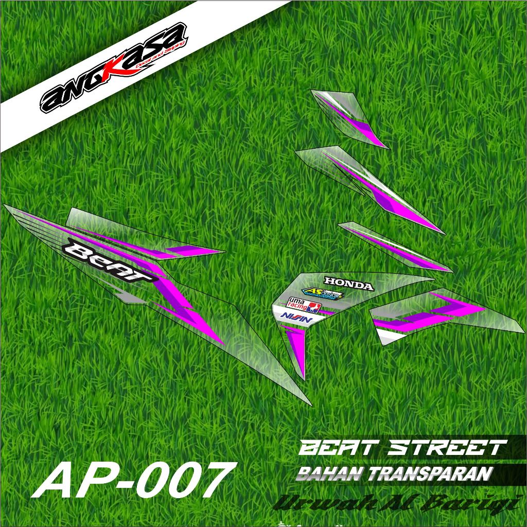 Jual AP-007 Striping Stiker Transparan Honda Beat Streat Desain tema ...