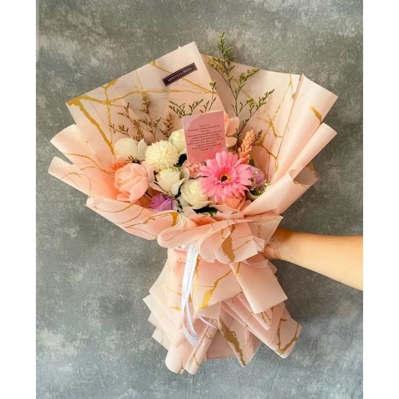 Jual buket bunga artificial bouquet bucket bungabunga wisuda perpisahan ...