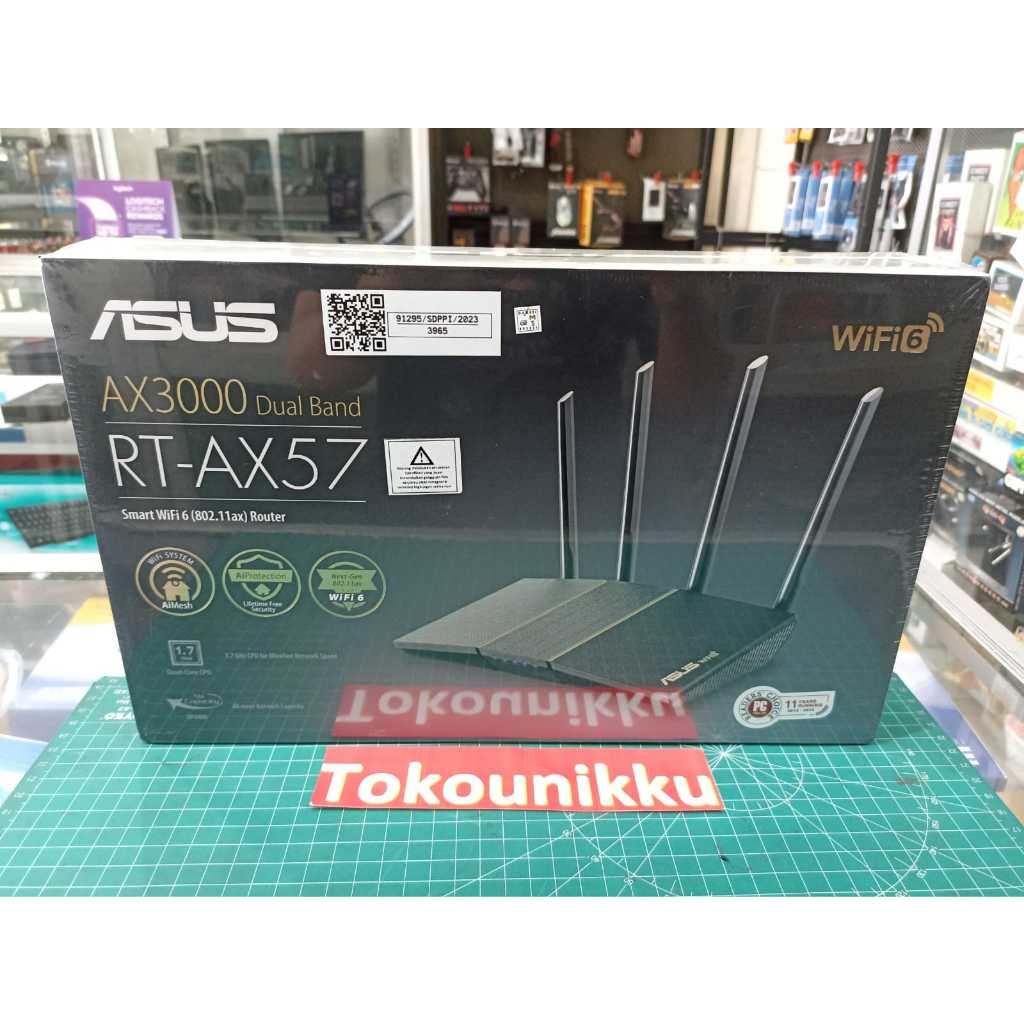 Jual Wireless Router Asus RT-AX57 AX3000 Dual Band Wifi 6 with AiMesh ...