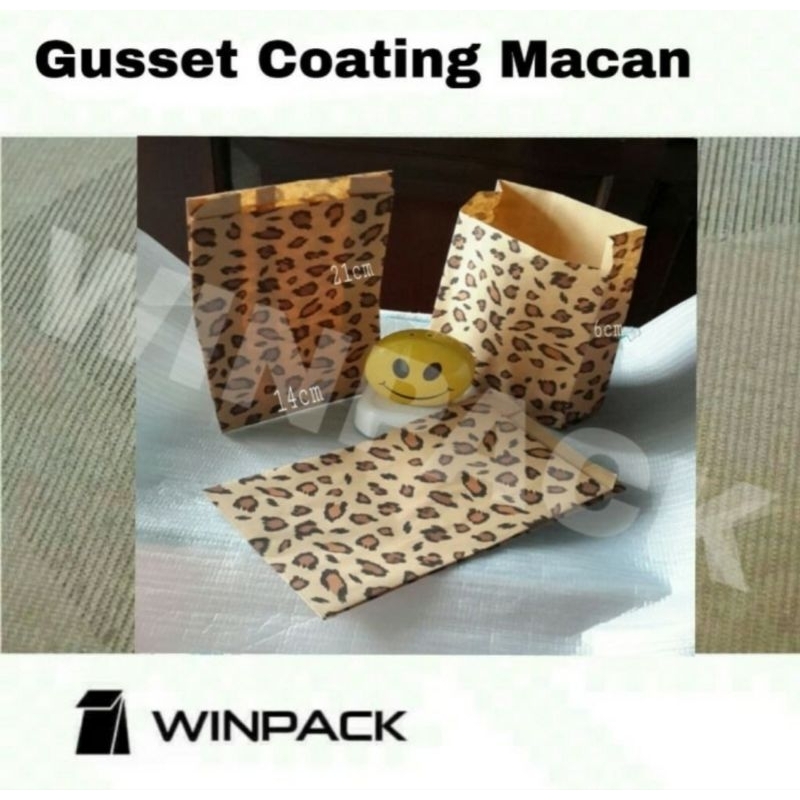 Jual Kantong Kertas Gusset coating Macan | Shopee Indonesia