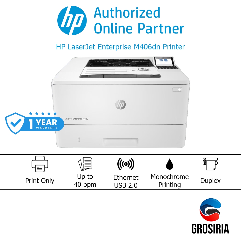 Jual HP LaserJet Enterprise M406dn Printer (3PZ15A) | Shopee Indonesia