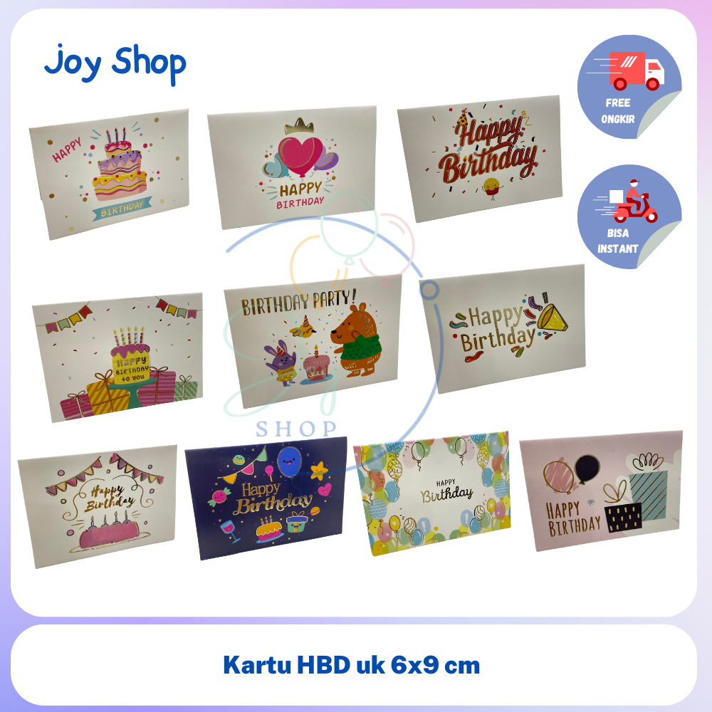 Jual Kartu Ucapan Ulang Tahun Motif Lucu / Greeting Card Happy Birthday ...