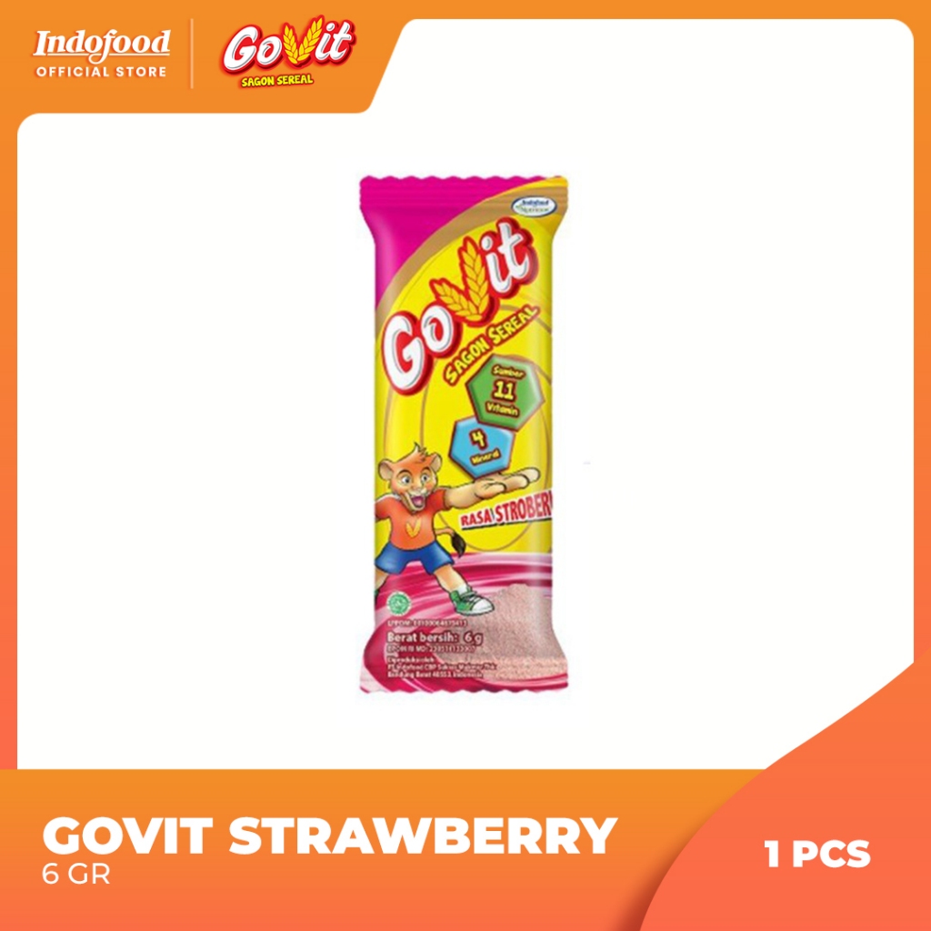 Jual Govit Strawberry Sachet 6 Gr | Shopee Indonesia