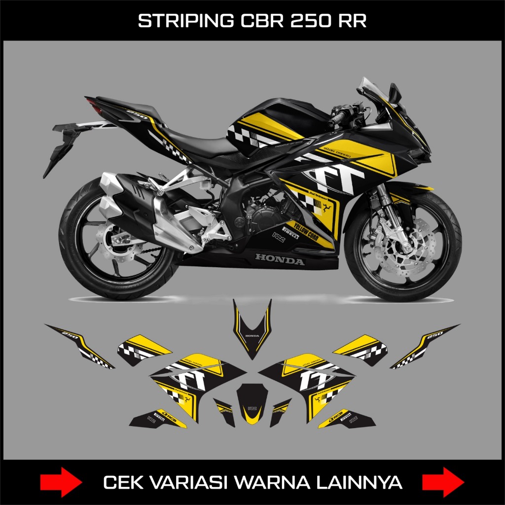 Jual STRIPING MOTOR CBR250 RR GRAFIS KYT RACING / Stiker Motor Honda ...