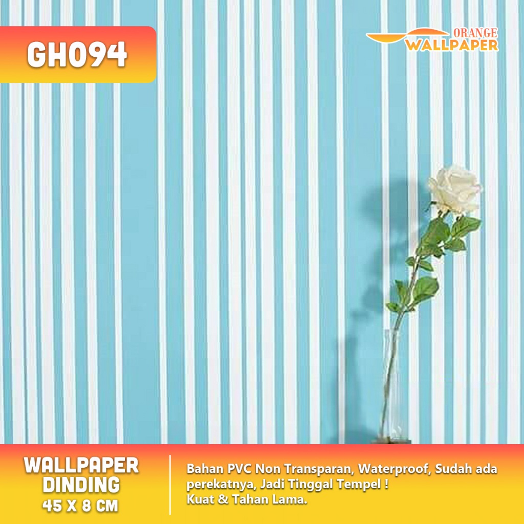 Jual ORANGE WALLPAPER Dinding Sticker Motif Salur Garis-Garis Ukuran 45cm x 8M | Shopee Indonesia
