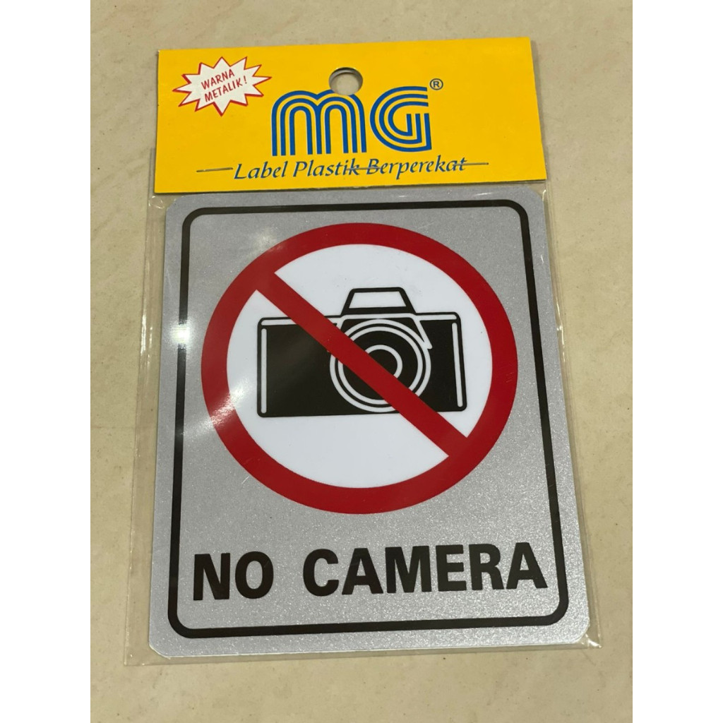 Jual Stiker Tempel Gambar No Camera (area tanpa kamera dilarang ambil ...