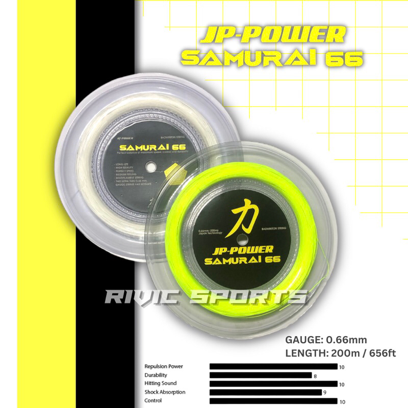 Jual Senar Badminton JP Power Samurai 66 Roll Japan JPPower Original ...