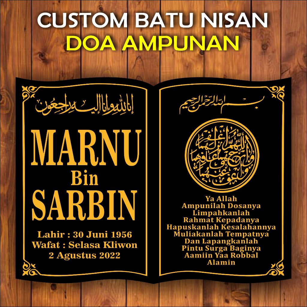 Jual CUSTOM Papan Nama GRAFIR custom 20X30 Maesan Granit Untuk Batu ...
