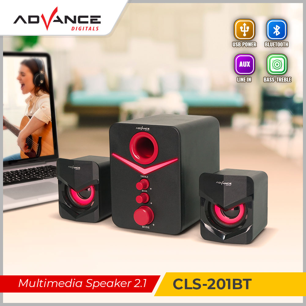 Jual ADVANCE Speaker Bluetooth CLS-201BT Multimedia Aktif 2.1 Super Bass Speaker Komputer ...