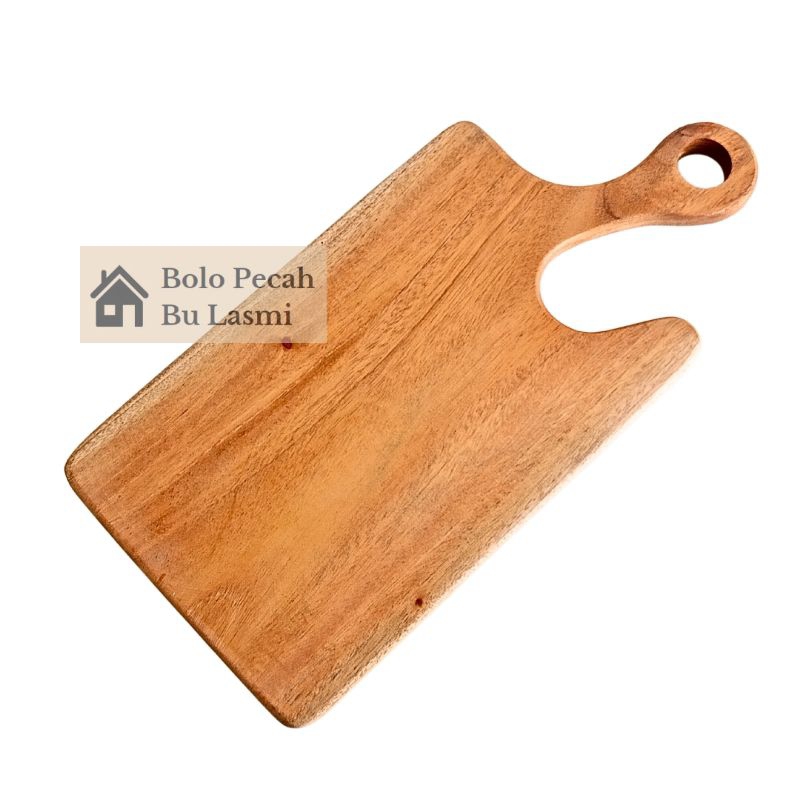 Jual Talenan Kayu / Talenan Kayu Bulat / Talenan Kayu Gagang Lengkung ...