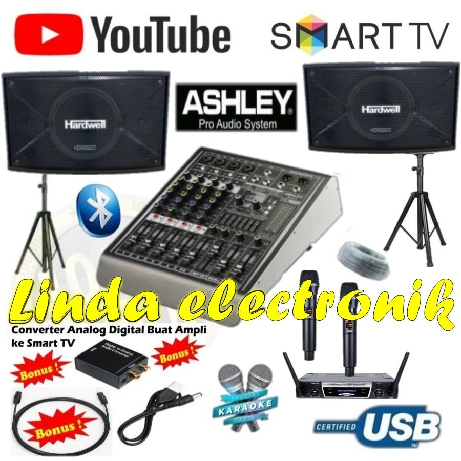 Jual paket sound system ashley studio 4 ashley k2310 ashley voice 1 ...
