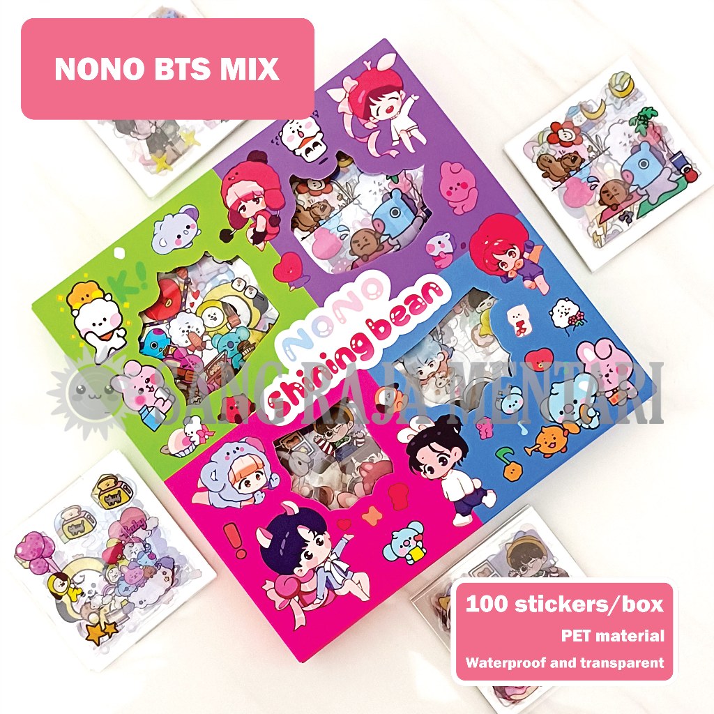 Jual Stiker Nono Momo Anak Perempuan Laki Dapat Box isi 100 Lembar ...