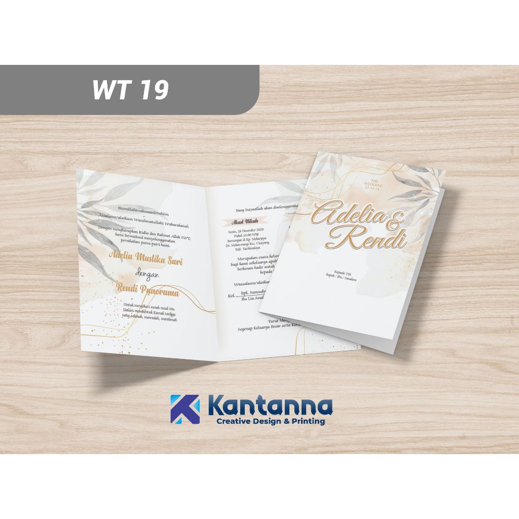 Jual CETAK UNDANGAN PERNIKAHAN COSTUM TEMA WATERCOLOR SIMPEL ELEGAN 11 ...