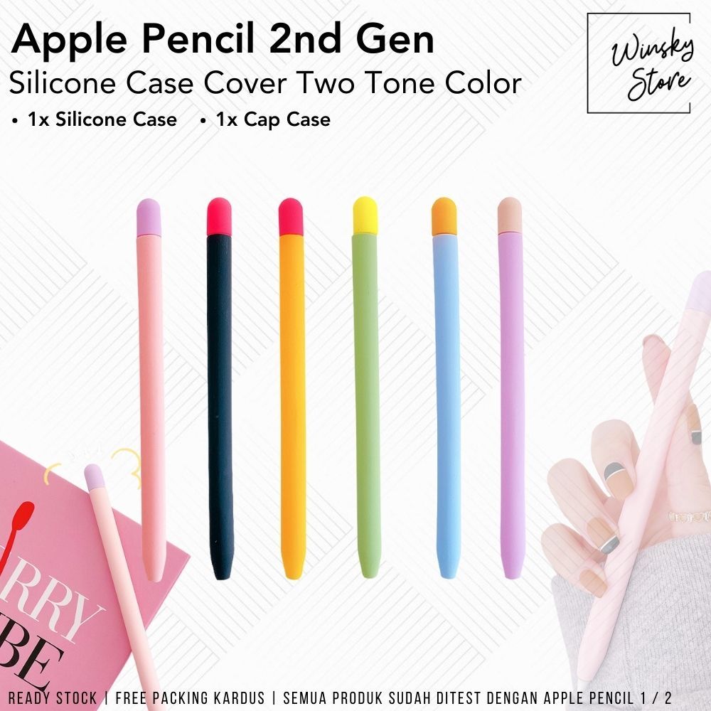 Jual Apple Pencil 2 2nd Gen / PRO Two Tone Silicone Protective Sleeve ...