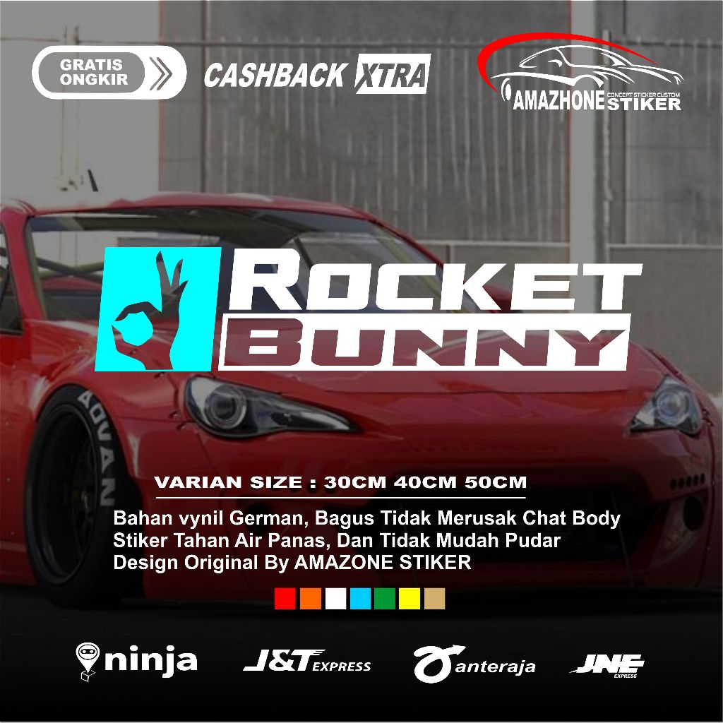 Jual Stiker sticker kaca mobil stiker rocket bunny stiker variasi kaca ...