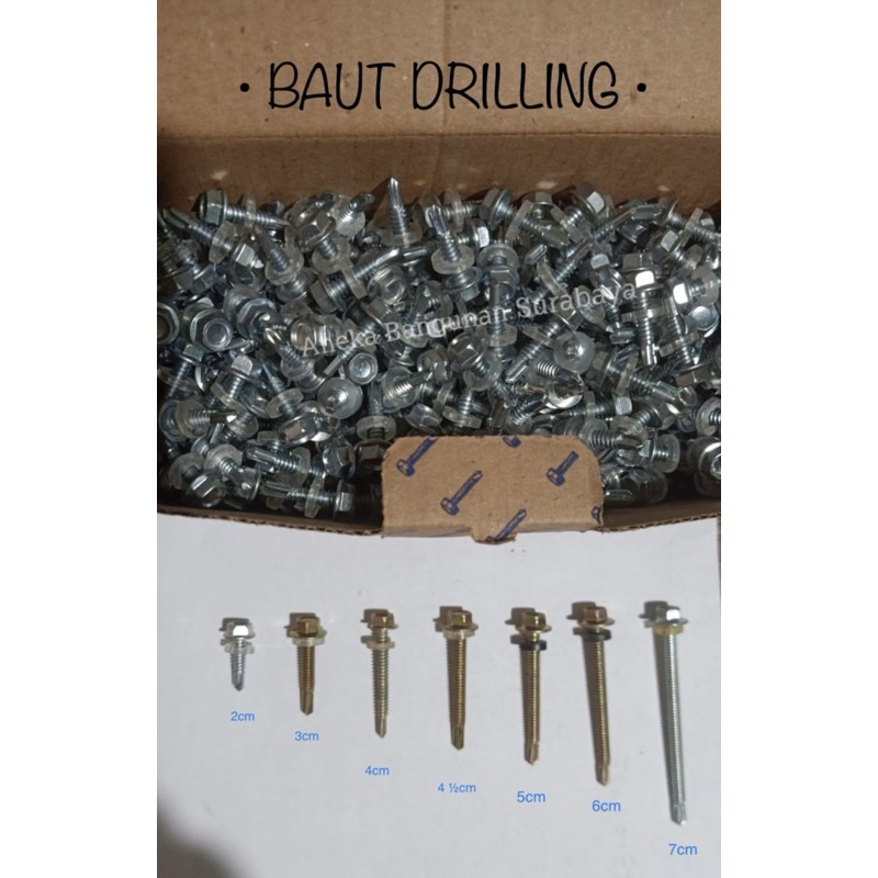 Jual Baut drilling atap 50bj | self drilling screw | roof #12 rooftop ...