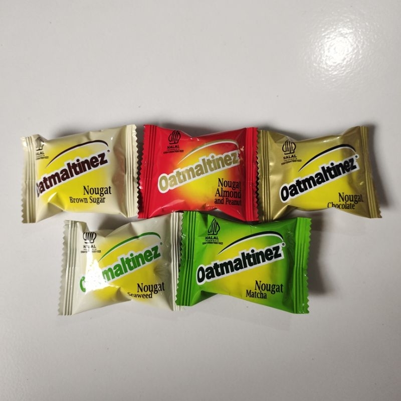 Jual Oatmaltinez Nougat Aneka Rasa (Rumput laut, Cokelat, Matcha, Brown ...