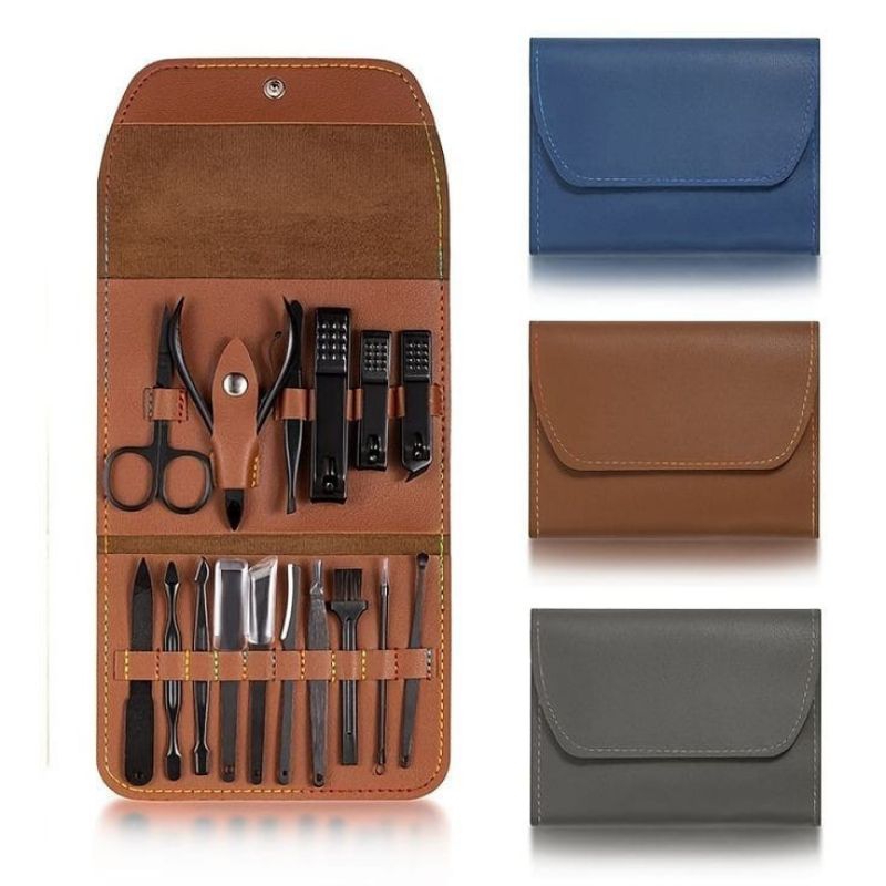 Jual Alat Manicure Pedicure Set isi 16 Manikur Set Tools Kit Travel 7 ...