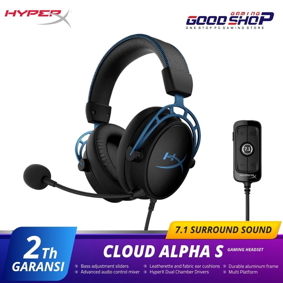 Jual HyperX Cloud Alpha S Blue - Gaming Headset | Shopee Indonesia